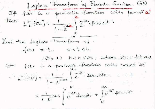 TPGIT - MATHEMATICS: Laplace Transform of Periodic Functions