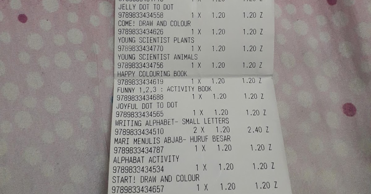 MALITA Fun Learning!: RESIT PERBELANJAAN