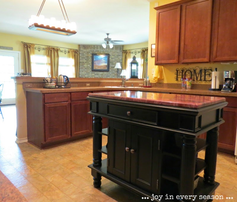 Freestanding Kitchen Island Part Two: Granite Stone Top | ... joy in ...