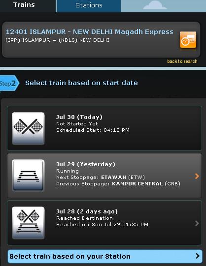 Google Info Tips: Train Running Status – Running Trains Information