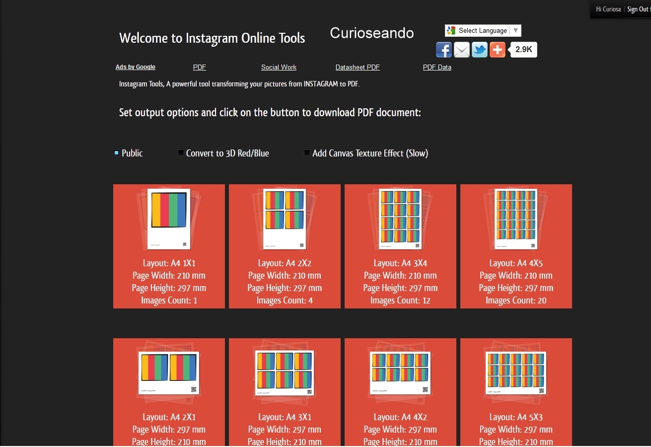 De Instagram a PDF ~ Curioseando
