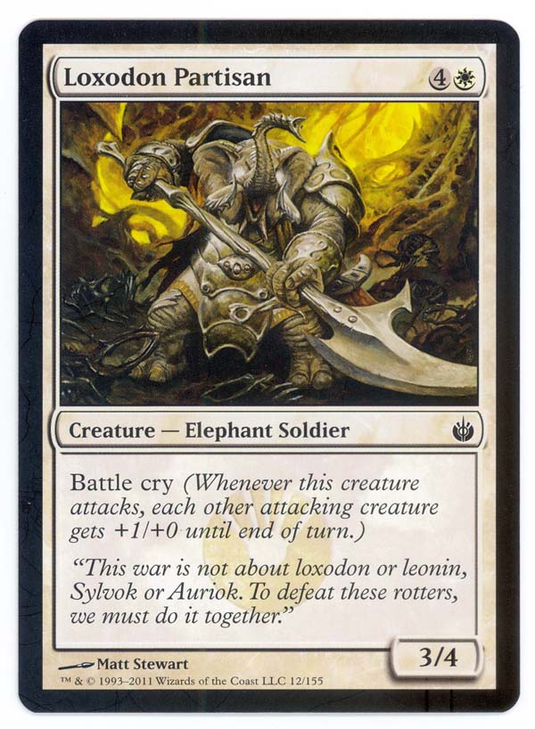 Magic the Gathering Adventures: Creature white cards from the 2011 Toolkit