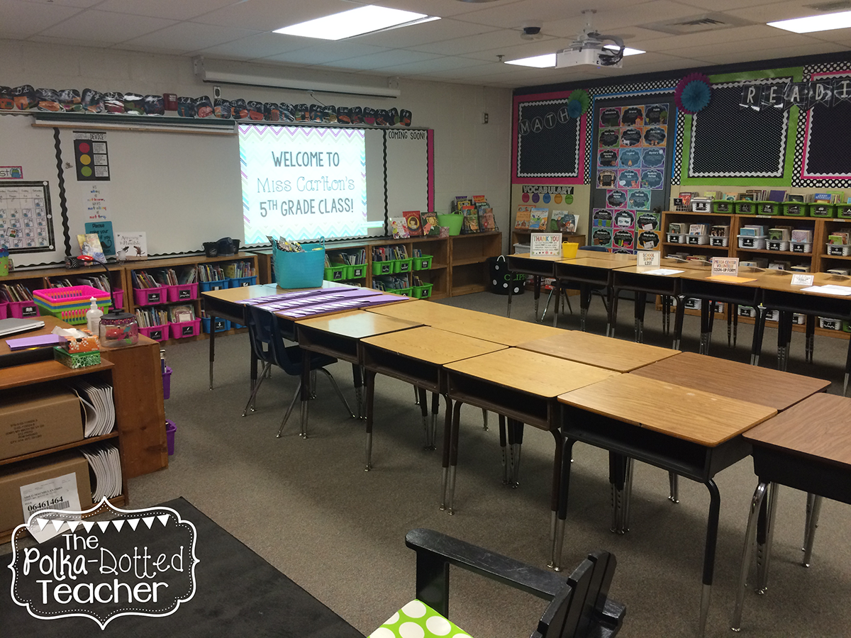 The Polka-dotted Teacher: Presenting...My Classroom! (A little late!)