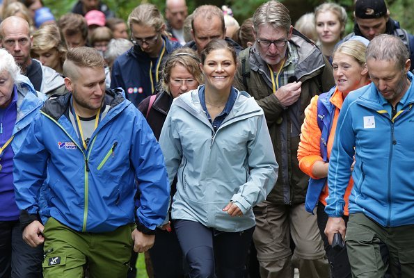 Hiking of Crown Princess Victoria in Dalsland