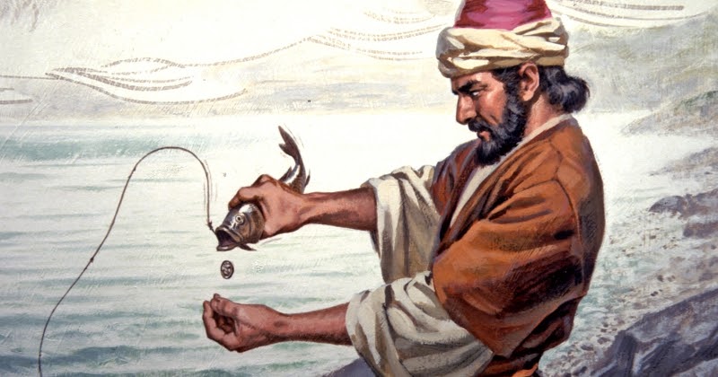 CATCHING A FISH WITH A COIN IN ITS MOUTH