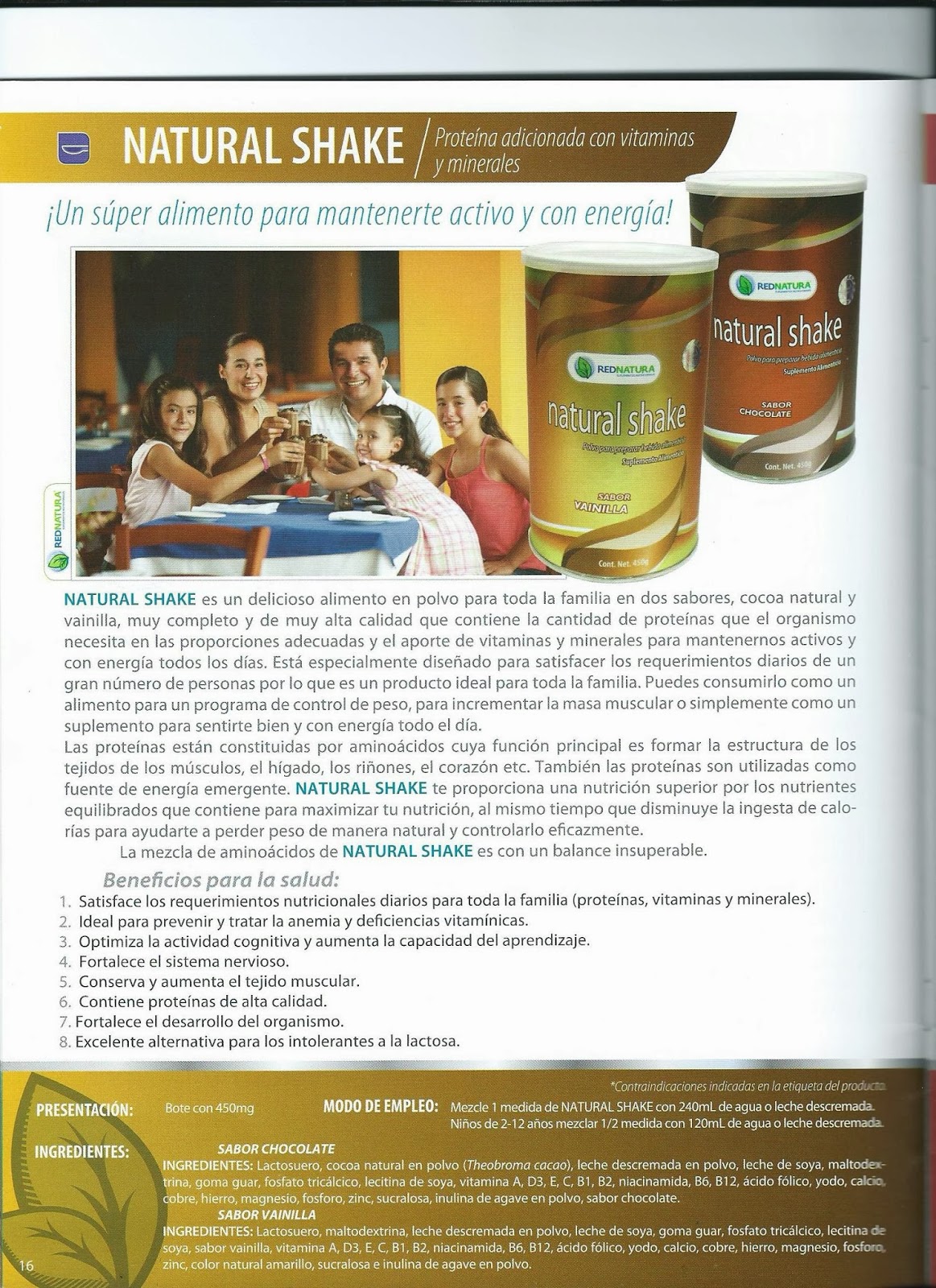 REDNATURA: NATURAL SHAKE BENEFICIOS