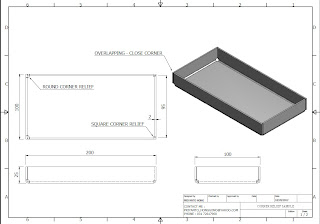 PRICAD: CORNER RELIEF METAL SHEET FABRICATION - WITH LASER CUTTING ...