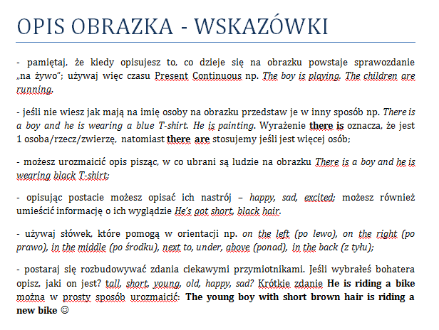 Teach me English, please!: Present Continuous - opis obrazka.