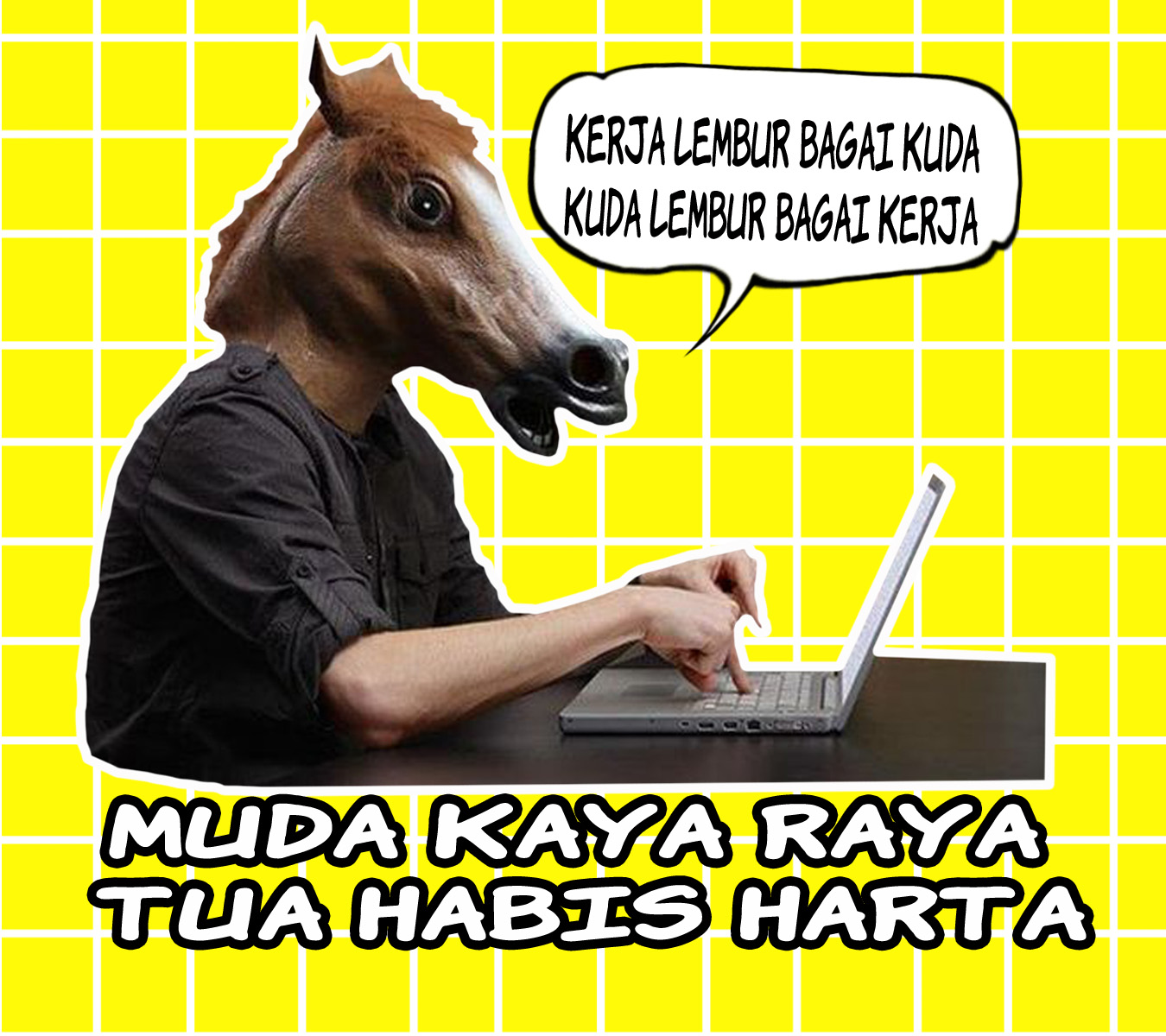 36 Kata Kata Lucu Kerja Lembur Bagai Kuda - Chika Ciku