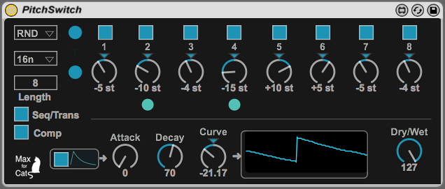 MATRIXSYNTH: PitchSwitch by Max for Cats