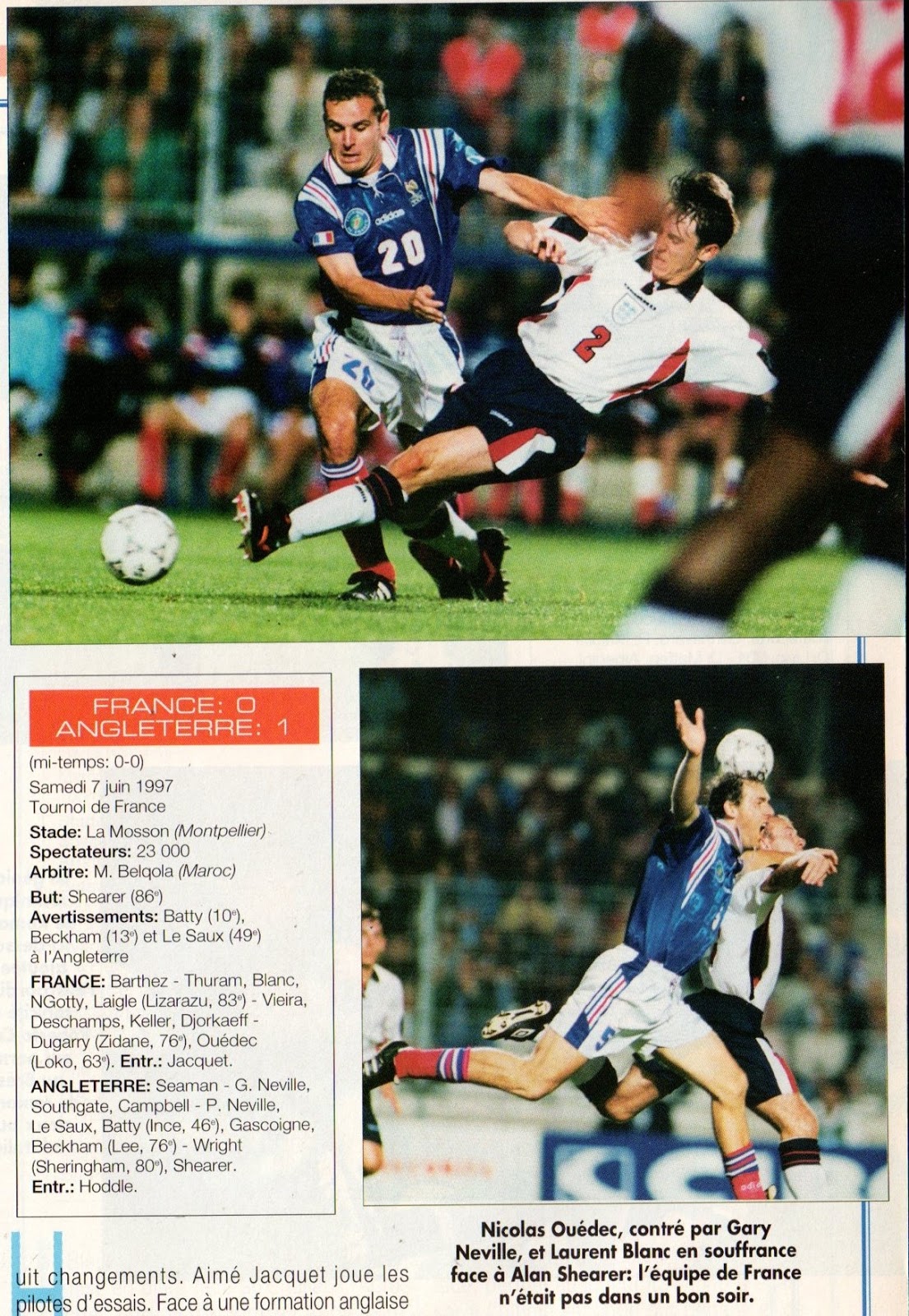 Soccer Nostalgia: Compendium to ‘1997 Tournoi de France’-part 2 (June 7 ...