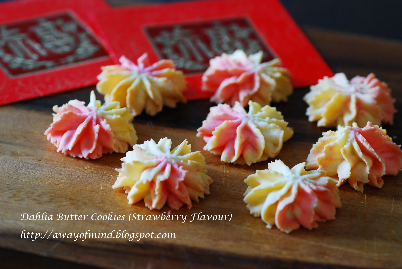 Awayofmind Bakery House: Dahlia Butter Cookies with Strawberry Flavour ...