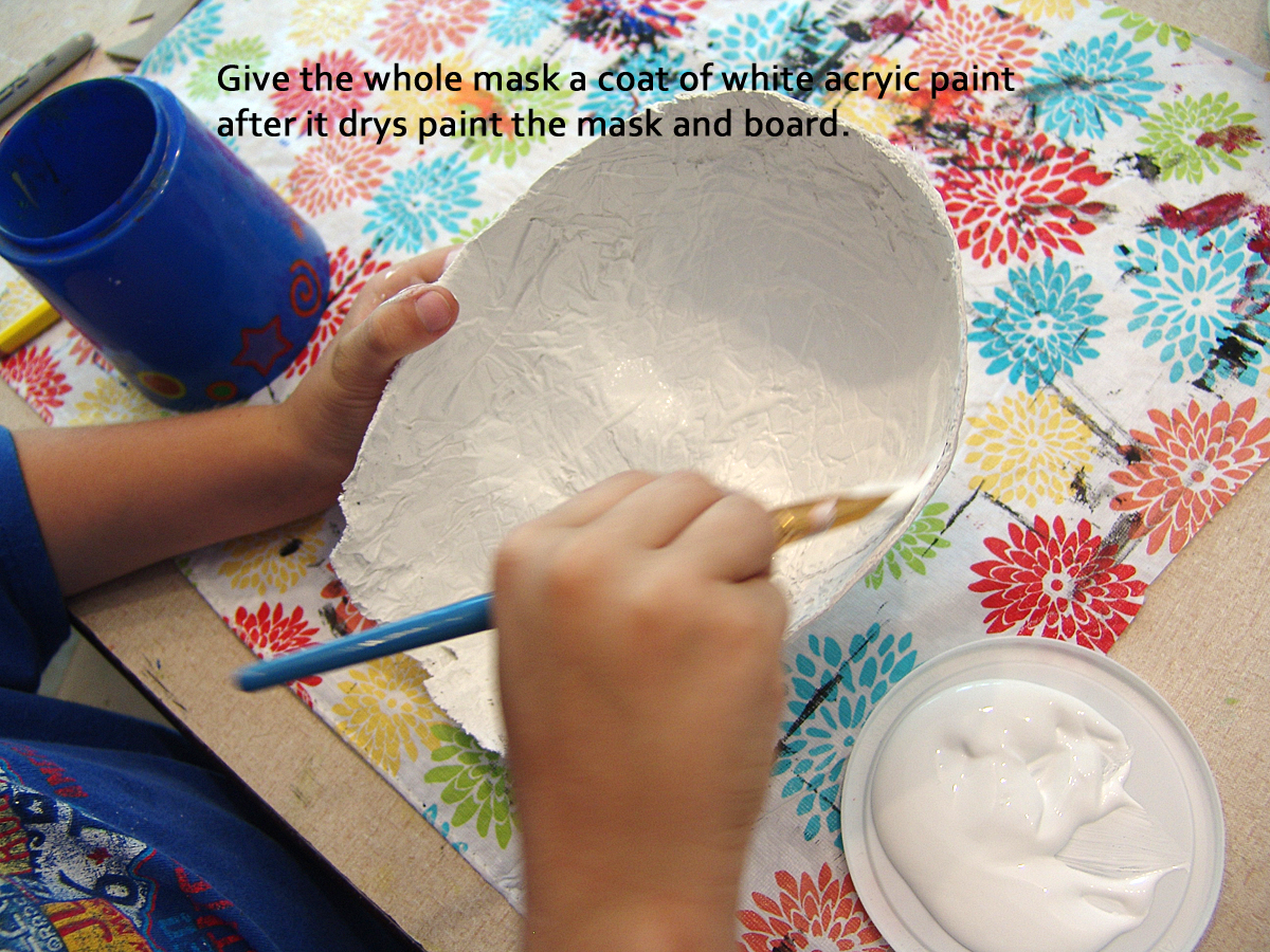 Cool Stuff Art Gallery: Plaster Cloth Mounted Mask Art Project