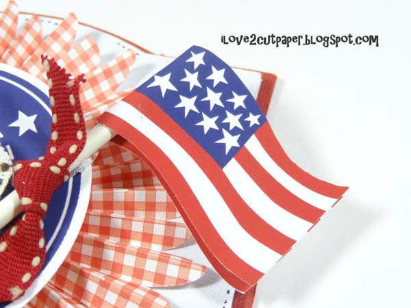 i love 2 cut paper: Happy 4th of July card