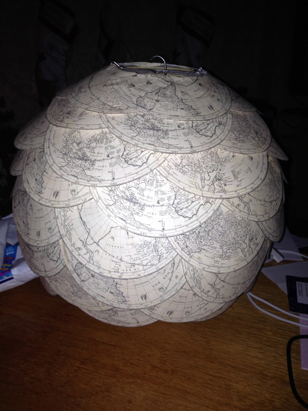 insideemmasattic: Map print lampshade tutorial