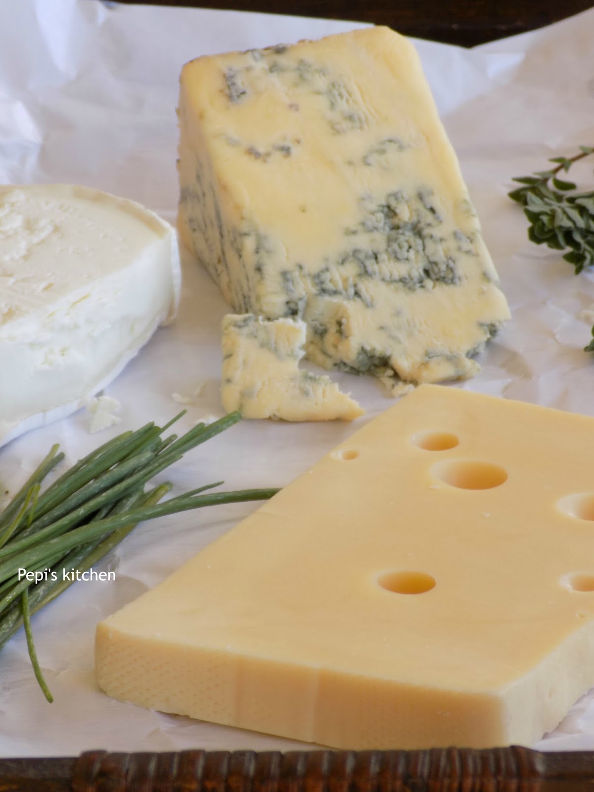 Pepi's kitchen in english: Stilton Tart with Emmental and Goat Cheese