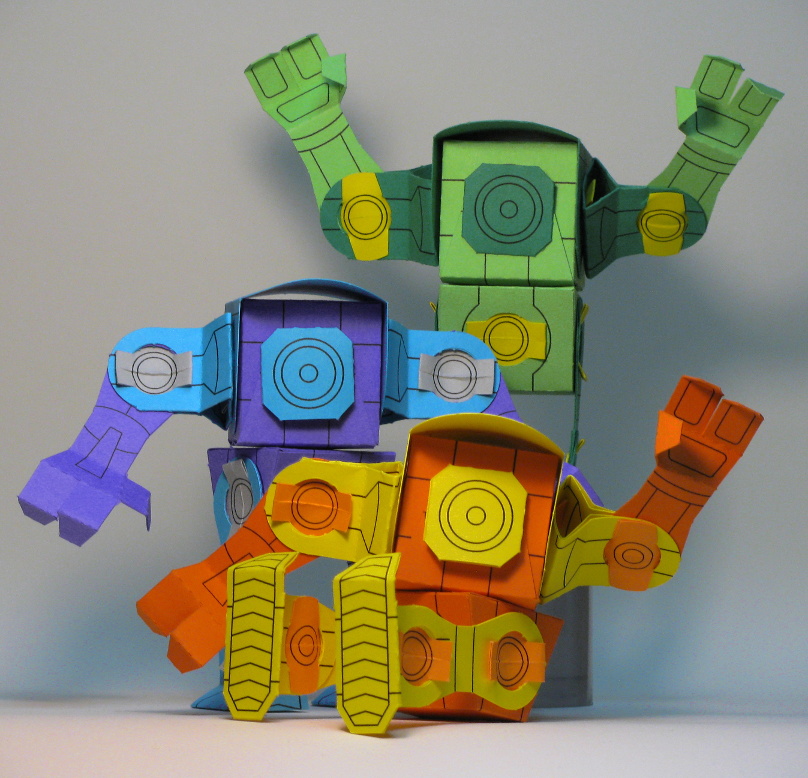 Paper Poseables: Gupp-E - Made with Poplocks!