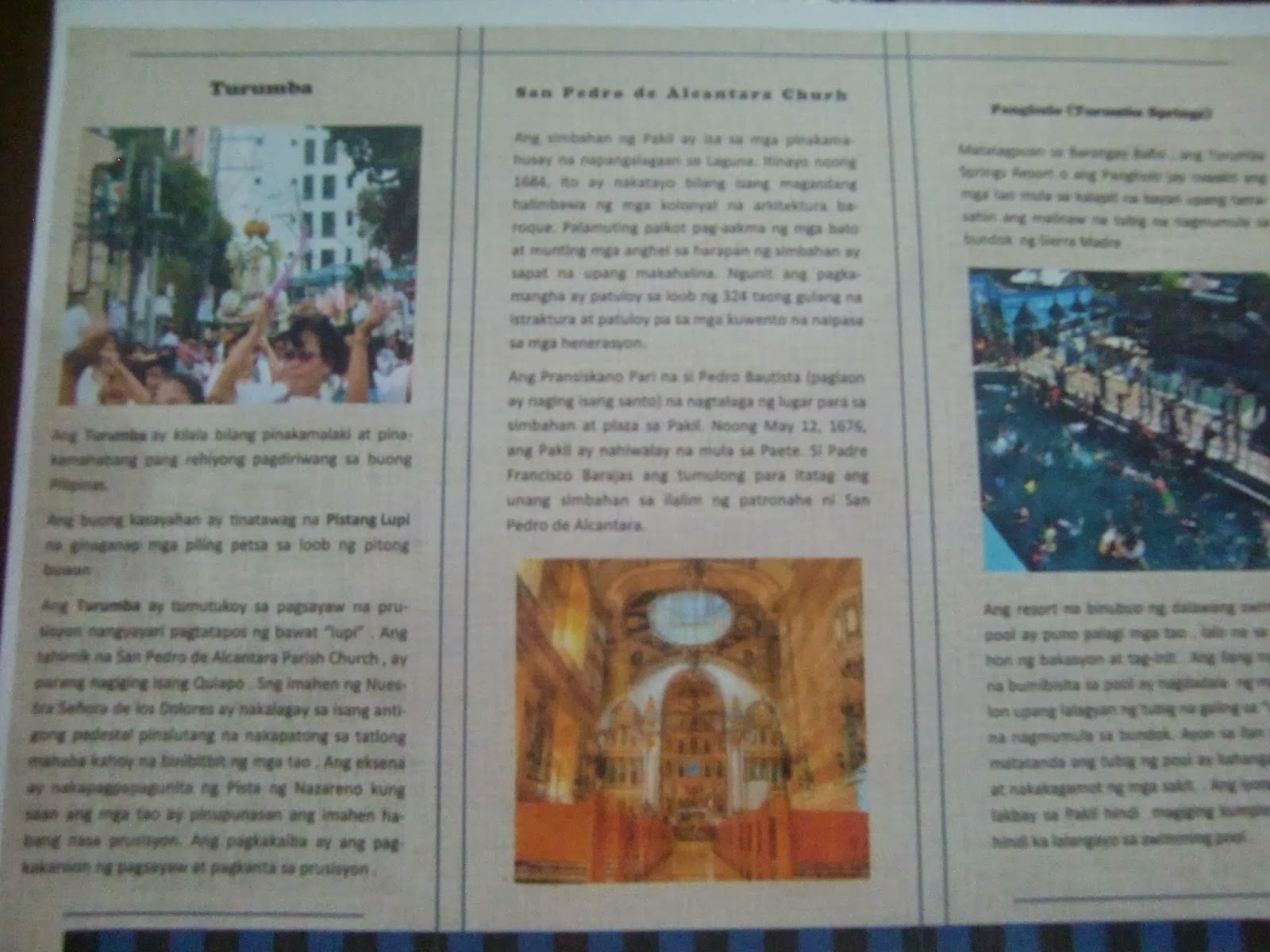 Pakil,Laguna: FILIPINO PROJECT