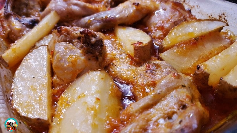 Conejo asado con mojo rojo - ¡Huele Bien!