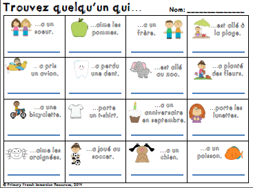 Back to school activities - Primary French Immersion Resources