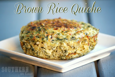 Southern In Law: Recipe: Brown Rice Quiche