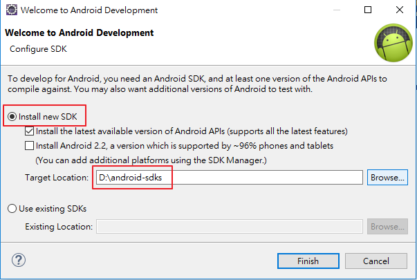 放棄思考: Android Plug-in 及 AVD (Android Virtual Device) 建立