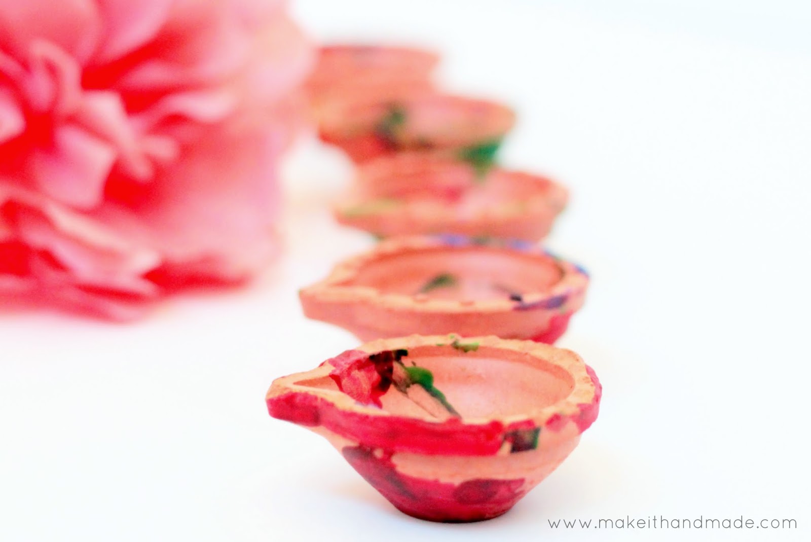 Make It Handmade: Painted Diyas for Diwali