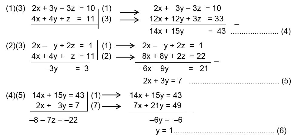 Sistem Persamaan Linier Tiga Variabel