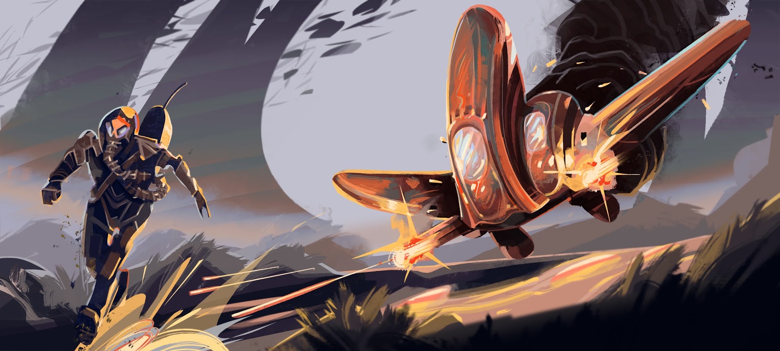 Olov Redmalm's sketchblog: Dieselpunk space shooter