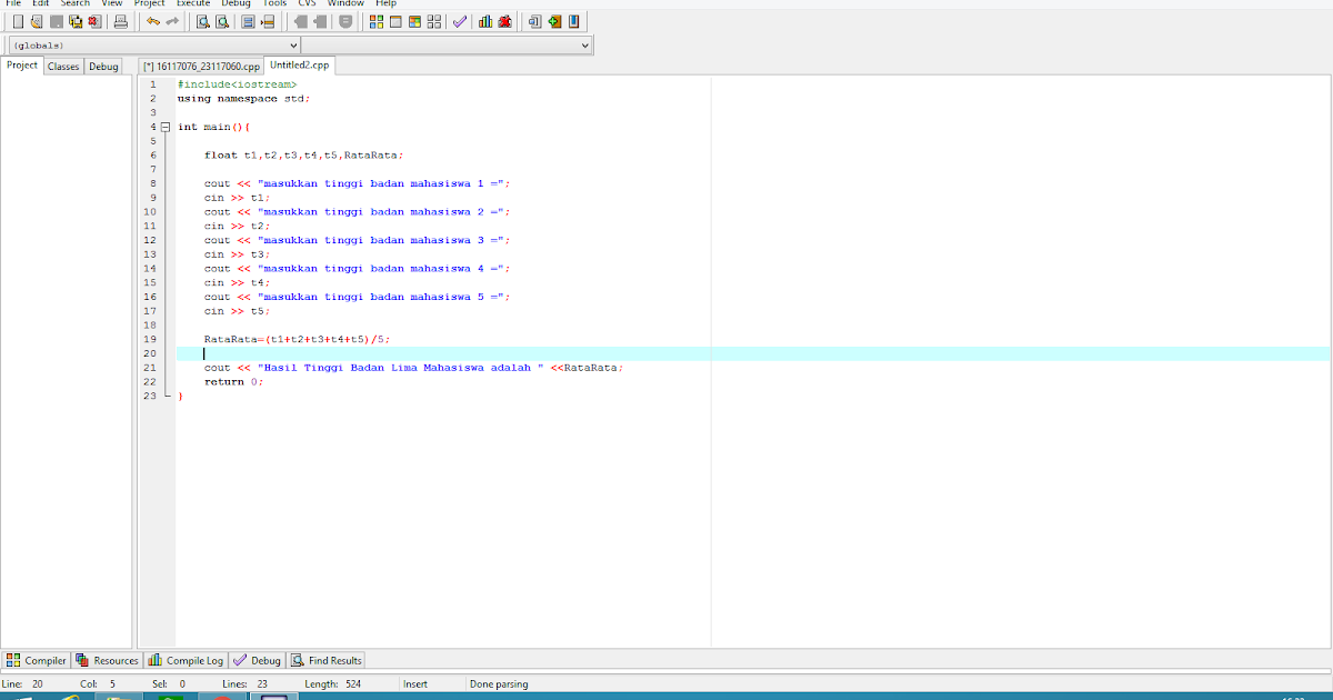 Cara Membuat Program Menghitung Menggunakan DEV C++ (Menghitung Tinggi Badan) | Lightweight
