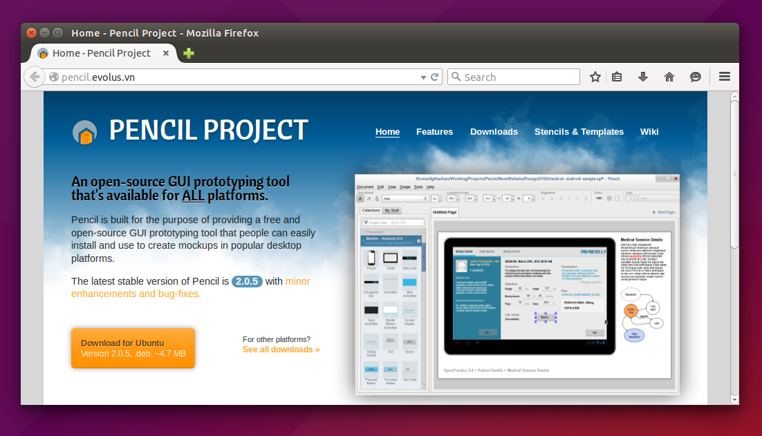 How To Install Evolus Pencil in Ubuntu 15.04