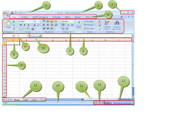 partes de excel 2007