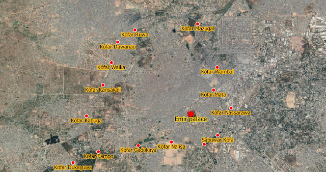 Geospatial Solutions Expert: Modern Map of Ancient Kano City Gates (Kofa)