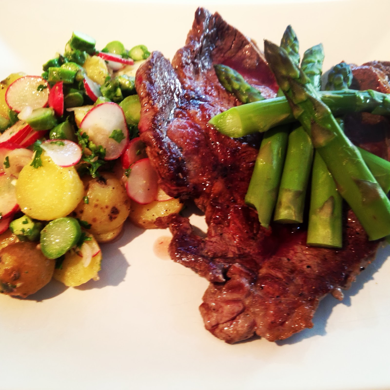 Gourmet light: Chuck roll med fransk potatis & primörsallad 12 propoints