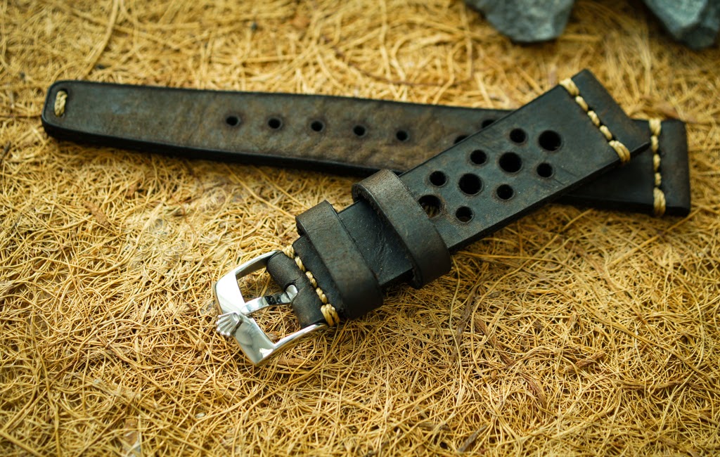 NaNu Shop : Vintage Leather Strap 20mm Rally Racing Sport watch band ...