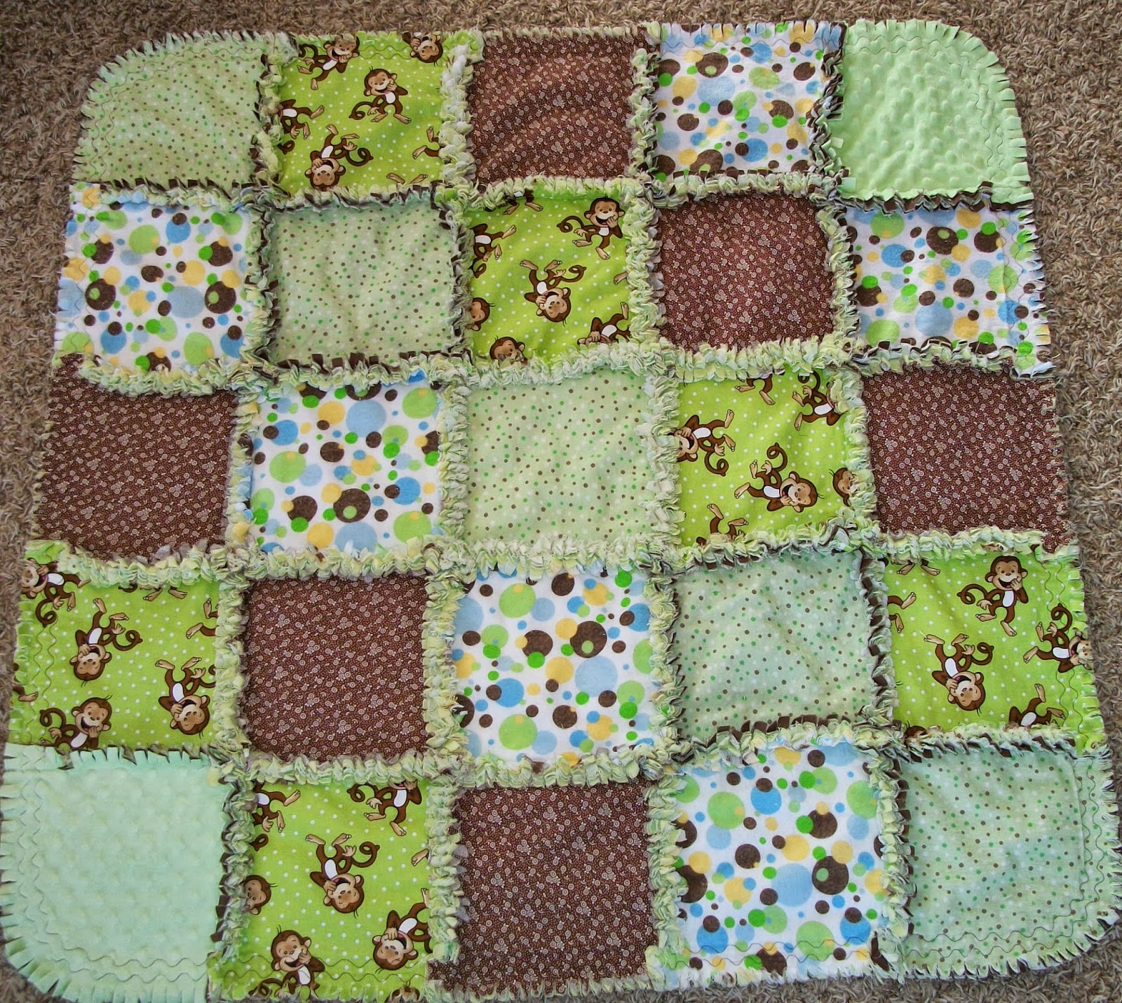 Deerecountry Quilts : Monkey rag quilt