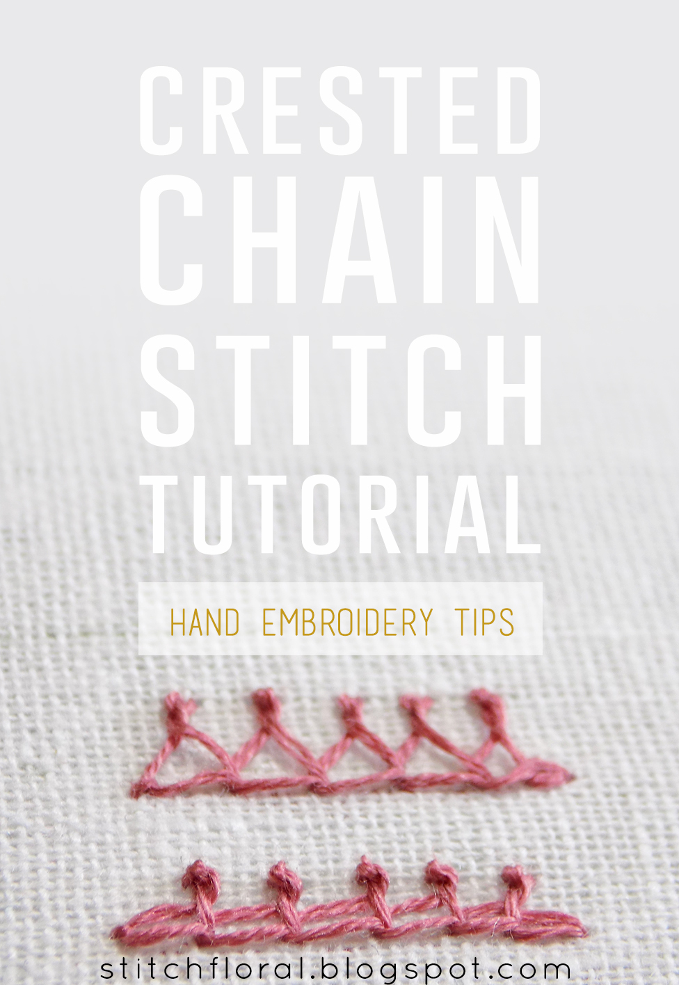 Crested chain stitch tutorial - Stitch Floral