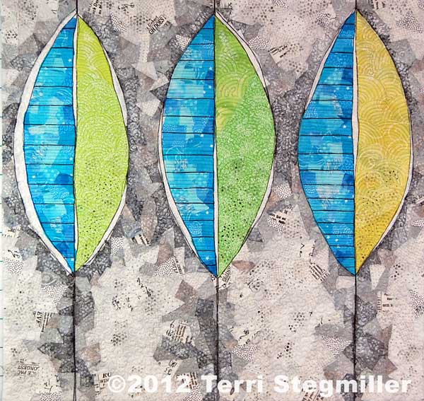 Terri Stegmiller Art and Design: Three Leaves and Five Flowers