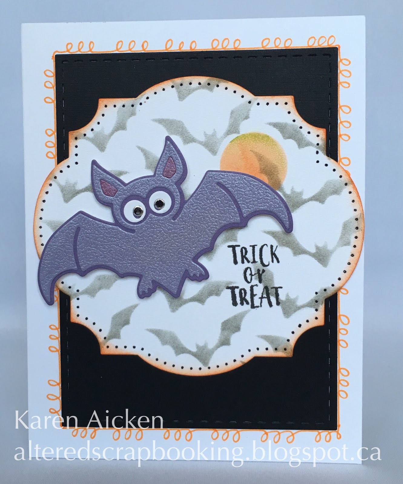Altered Scrapbooking: Olivia's Midnight the Bat Card
