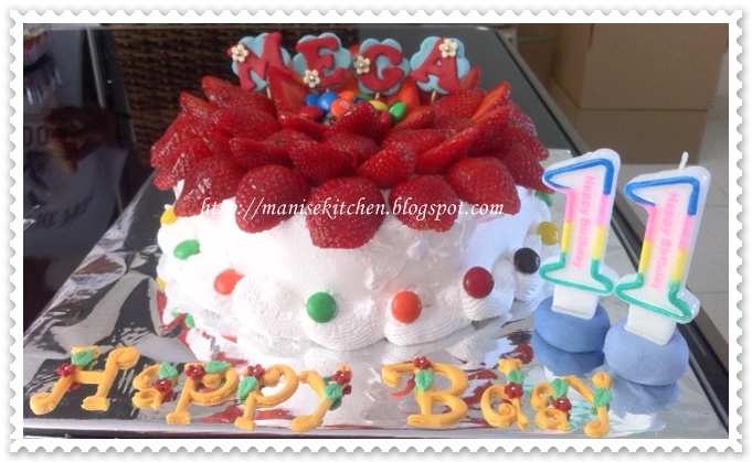 manise kitchen: Birthday Cake for MEGA