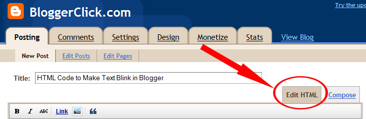Tips And S0ftwres Html Code To Make Text Blink In Blogger