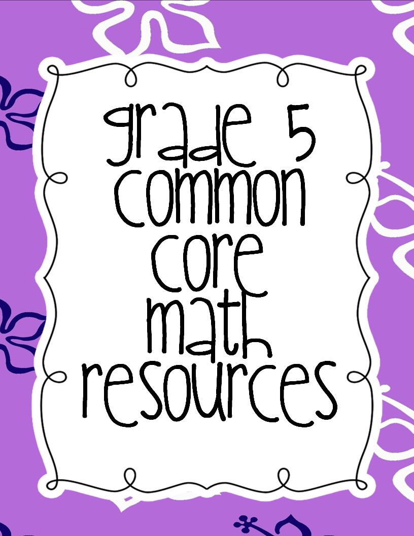 The Idea Backpack: Math binder covers for common core math resources ...