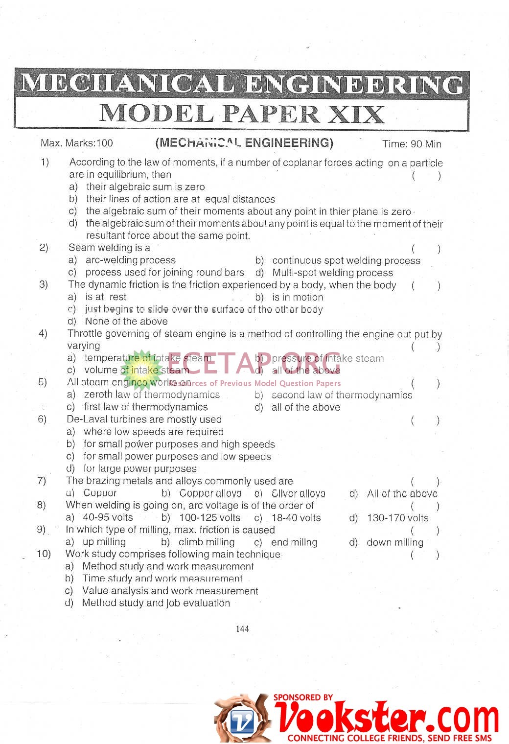 ECETAP - 2016, Previous, Model Papers, Question Papers EEE,ECE,SCE ...