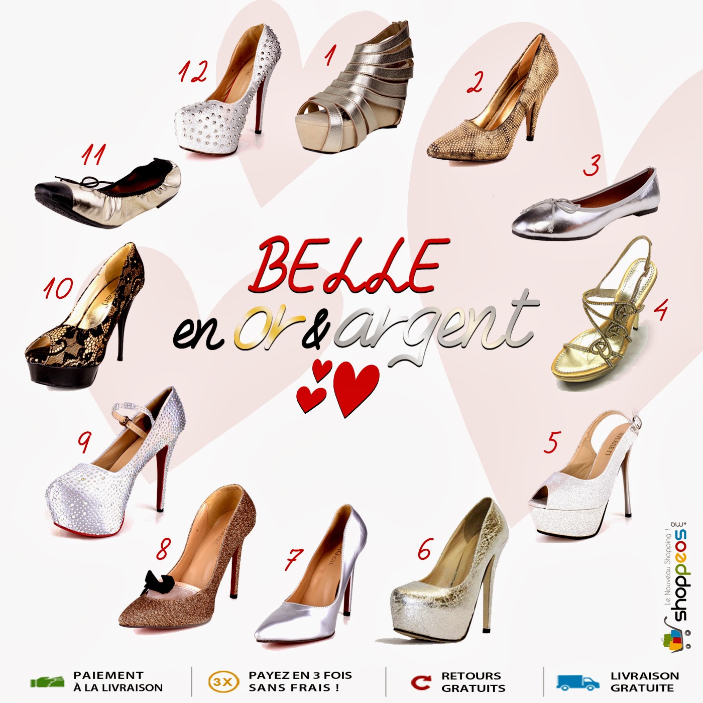 Shoppeos Maroc: Comment choisir la hauteur et la forme de ses talons