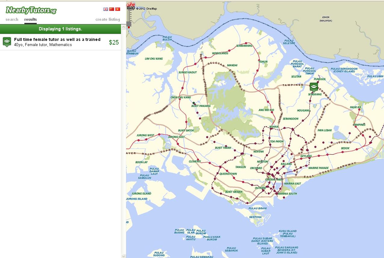 OneMap.sg: OneMap Challenge 2012 Feature App: NearbyTutors.sg
