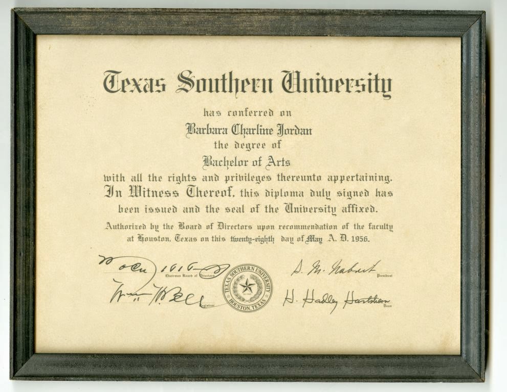 Buried Treasures: the Barbara Jordan Archives: Graduation Day