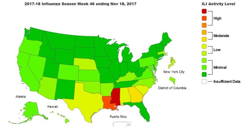 Avian Flu Diary: CDC FluView Week 46: Influenza Increasing - 5 ...