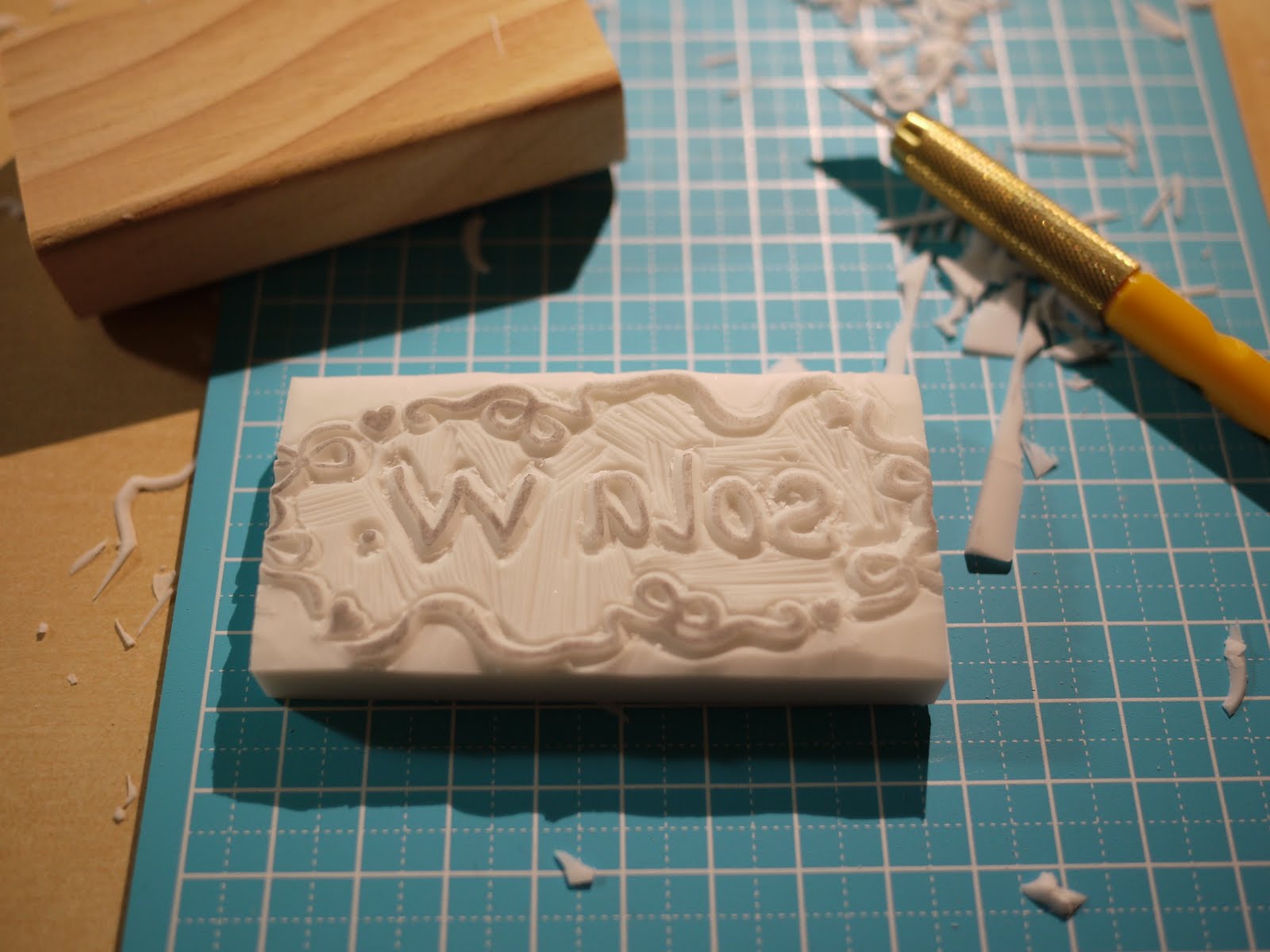 Original Functional Vegan Handmade Bag: Eraser Carving / How to make ...