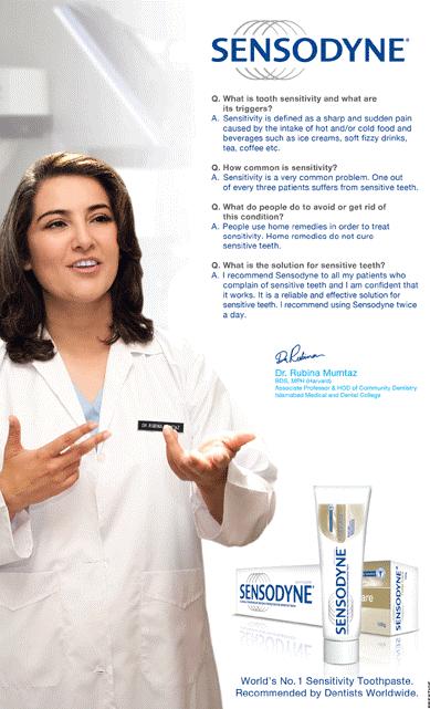 Advertising in Pakistan: SENSODYNE | World’s No. 1 Sensitivity ...