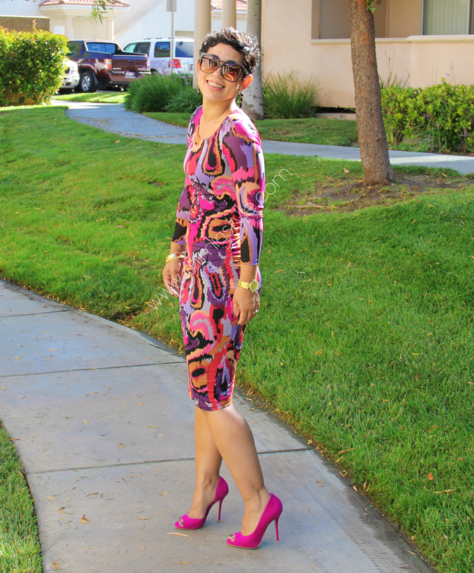 DIY Printed Mesh Dress + Suede Heels |Fashion, Lifestyle, and DIY